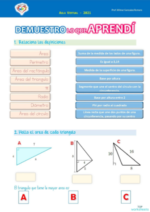 EVALUACION FINAL 5to PATRONES, PERIMETROS Y AREAS. Ficha interactiva ...