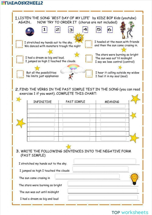 Past Simple. Interactive worksheet | TopWorksheets