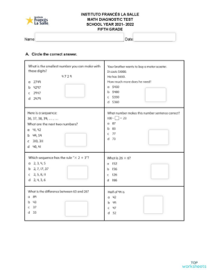 Algebra: interactive worksheets and online exercises | TopWorksheets