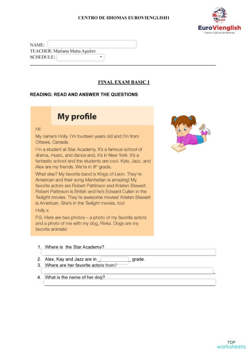 Interactive worksheets and online exercises in english | TopWorksheets