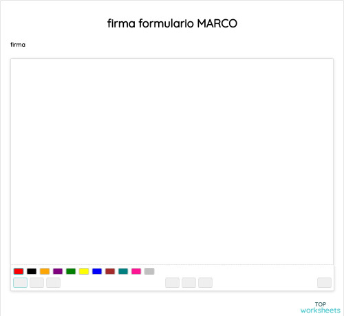 firma formulario MARCO. Ficha interactiva | TopWorksheets