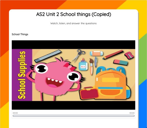 AS2 Unit 2 New For School. Interactive worksheet | TopWorksheets