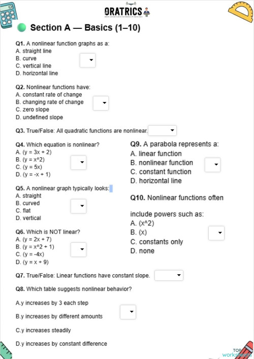 Quiz 1 - Grade 2 - Term 3 - 25/26. Interactive worksheet | TopWorksheets
