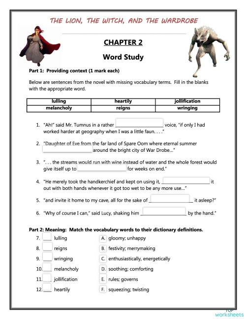 Chapter 2 Extra Activities. Interactive worksheet | TopWorksheets