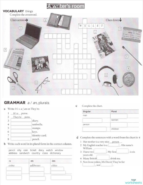 ACTIVITY 3- 2ND TERM- A WRITER'S ROOM. Interactive worksheet ...