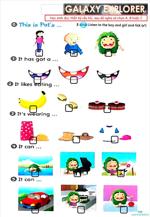 Starters Mini Trainer P6. Interactive worksheet | TopWorksheets