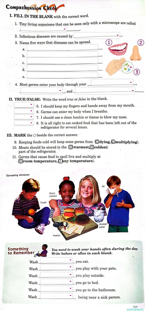 Fighting Diseases. Interactive worksheet | TopWorksheets