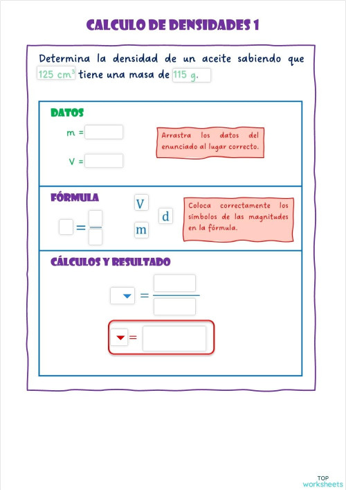 Física: fichas interactivas y ejercicios online | TopWorksheets