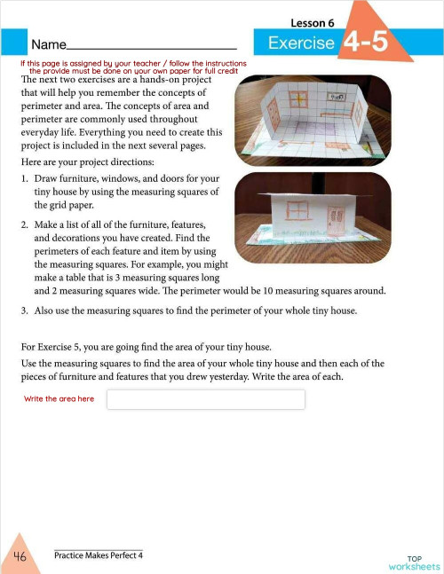 Lesson 6: Exercise 4-5 Pg 46. Interactive worksheet | TopWorksheets