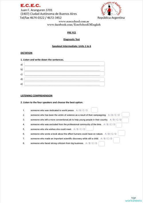 TEST: interactive worksheets and online exercises | TopWorksheets