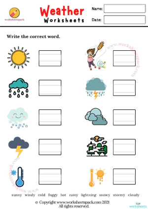 T6TH THE WEATHER. Interactive worksheet | TopWorksheets