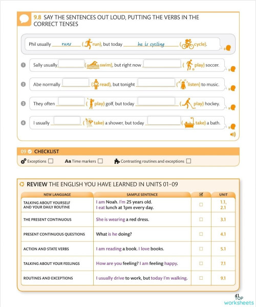 English language: interactive worksheets and online exercises ...