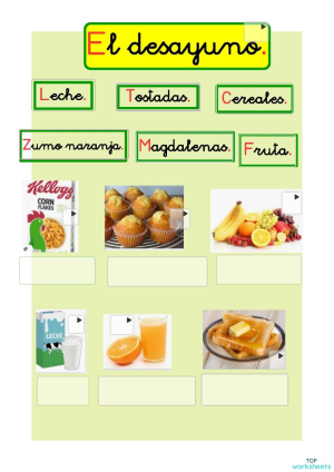 El desayuno.. Ficha interactiva | TopWorksheets
