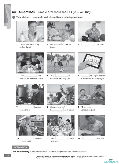 Simple present. Interactive worksheet | TopWorksheets