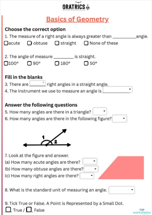 Geometry CCC. Interactive worksheet | TopWorksheets