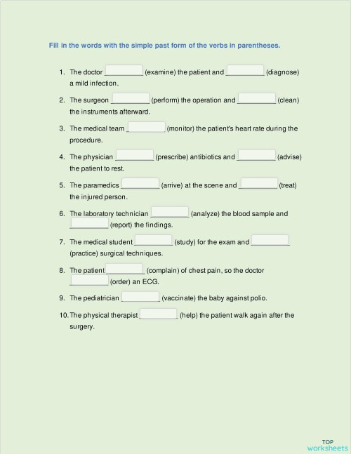 Examen modal verbs simple past used to regular irregular verbs ...