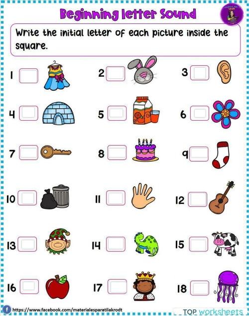 Beginning Letters Sound. Interactive worksheet | TopWorksheets