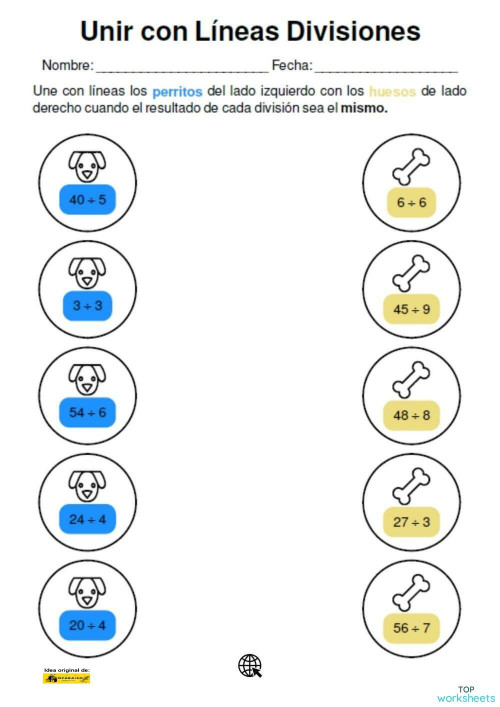 Repaso de divisiones 4. Ficha interactiva | TopWorksheets