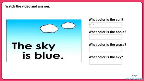 What color is it?. Interactive worksheet | TopWorksheets