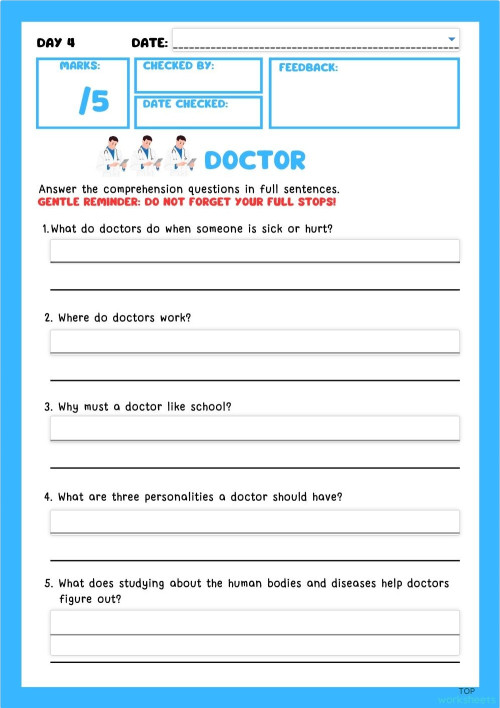 Doctor ***. Interactive worksheet | TopWorksheets