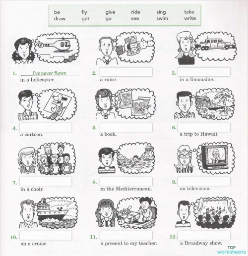 present perfect - never. Interactive worksheet | TopWorksheets