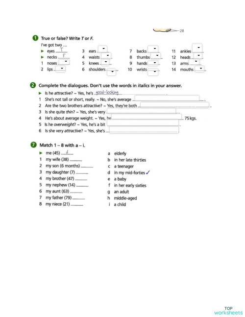 Week 2 - Day 1 - WS. Interactive worksheet | TopWorksheets