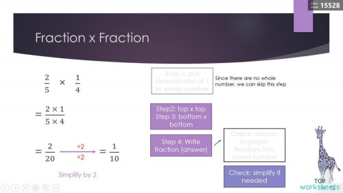 Multiplying Fractions 1. Interactive worksheet | TopWorksheets
