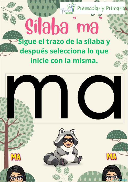 Sílaba "ma". Ficha interactiva | TopWorksheets