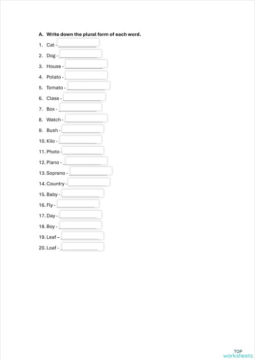 Word-building - verbs to nouns. Interactive worksheet | TopWorksheets