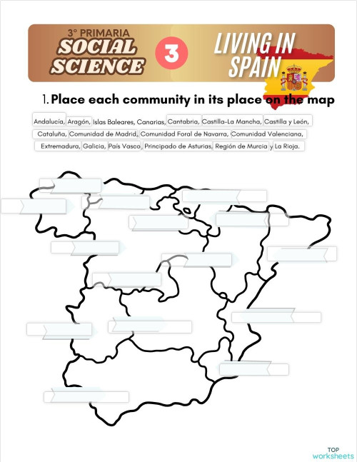 LIVING IN SPAIN. Interactive worksheet | TopWorksheets