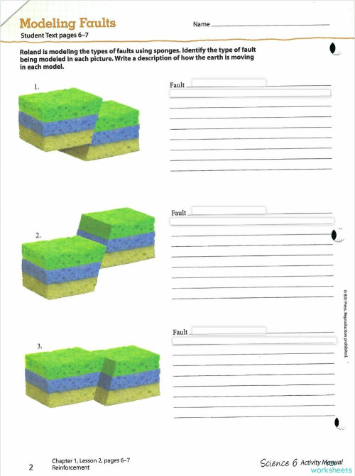 Lesson 2: Modeling Faults. Interactive worksheet | TopWorksheets