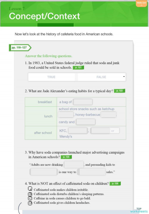 C2 Eagle Lesson 7 Concept/Context 2. Interactive worksheet | TopWorksheets
