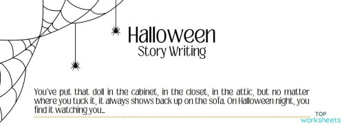 Halloween Story Writing. Interactive worksheet | TopWorksheets