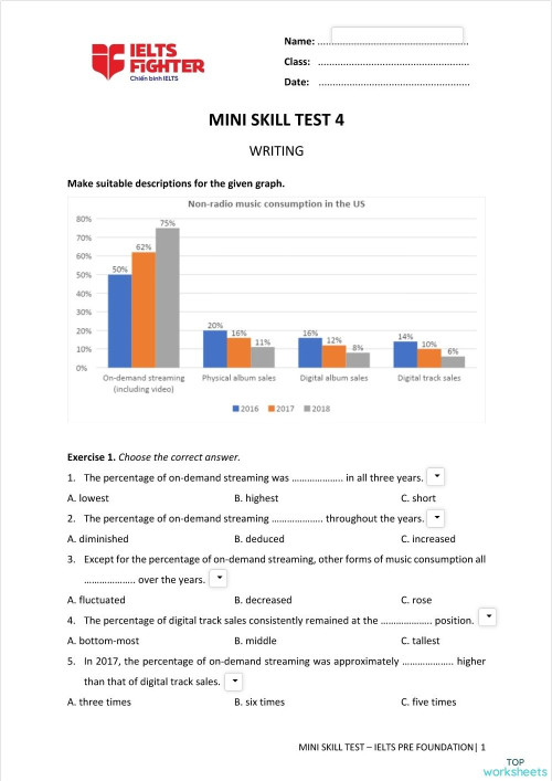 Mini Test 4 Prefou Interactive Worksheet Topworksheets