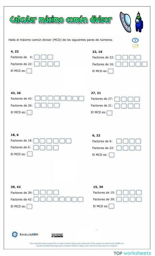 Fichas interactivas y ejercicios online en español | TopWorksheets