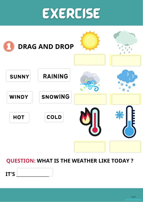 WEATHER EXERCISE. Interactive worksheet | TopWorksheets