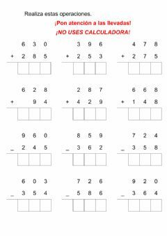La suma llevando. Ficha interactiva | TopWorksheets