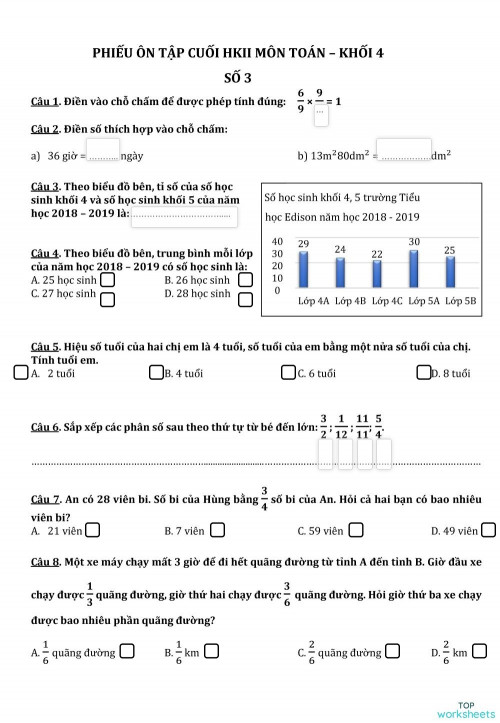 Interactive worksheets and online exercises in Vietnam | TopWorksheets