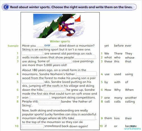 READING: GAP FILL. Interactive worksheet | TopWorksheets