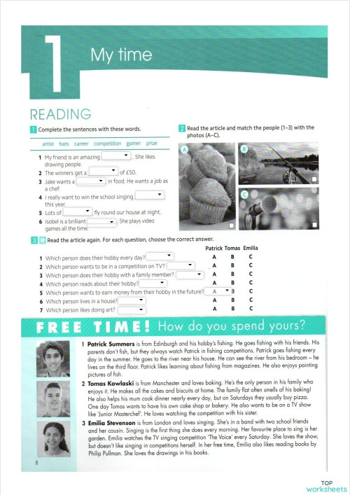 Lesson 1 - WB Reading, Vocabulary, Speaking. Interactive worksheet ...