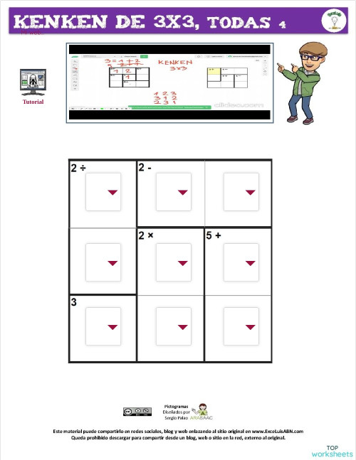 Kenken 3x3 04. Ficha interactiva | TopWorksheets