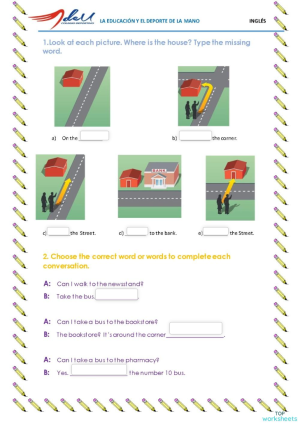 Practica- how to get a place. Ficha interactiva | TopWorksheets