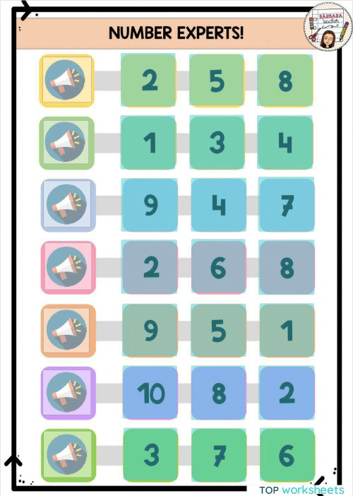 Numbers 1-10. Interactive worksheet | TopWorksheets