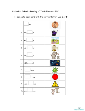Soft c - g. Interactive worksheet | TopWorksheets