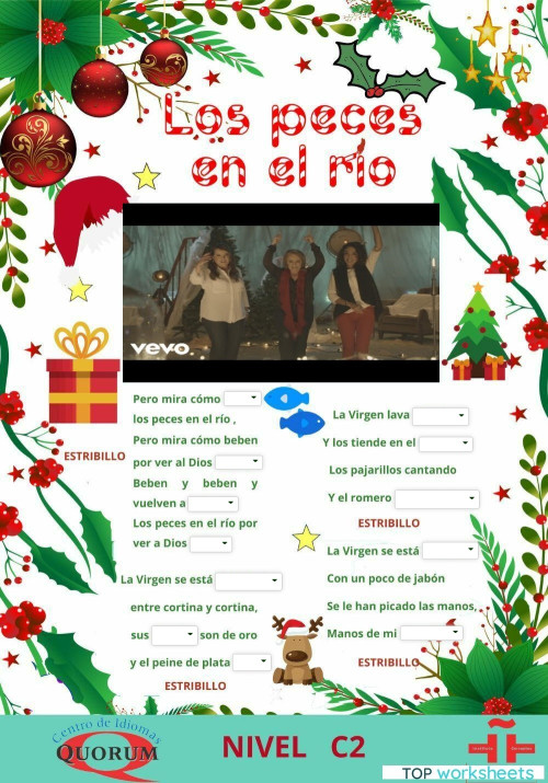 Los peces en el río. Ficha interactiva | TopWorksheets