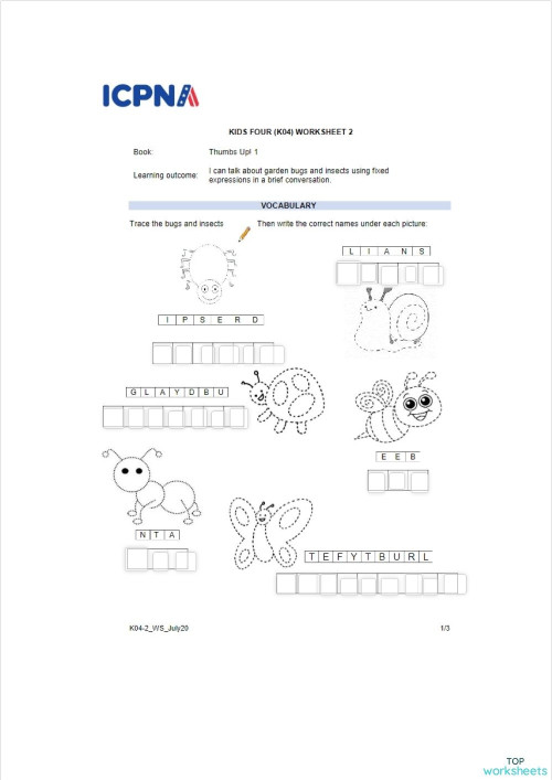 children unit 4 part 1. Ficha interactiva | TopWorksheets