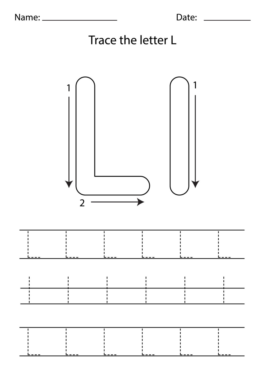 English latter L. Interactive worksheet | TopWorksheets