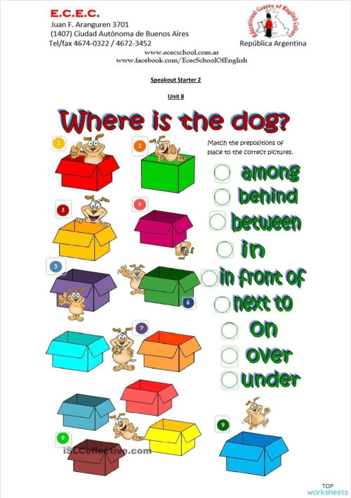 PREPOSITIONS. Interactive worksheet | TopWorksheets