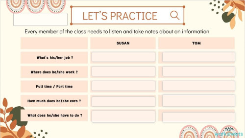 PRACTICE LISTENING. Interactive worksheet | TopWorksheets
