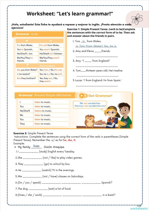 Reforzamiento 2 (4th). Interactive worksheet | TopWorksheets